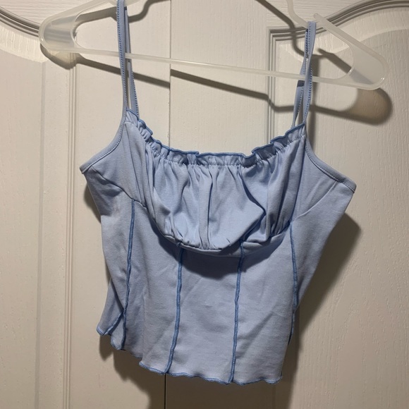 Tops | Baby Blue Basic Inside Out Seam Tank | Poshmark